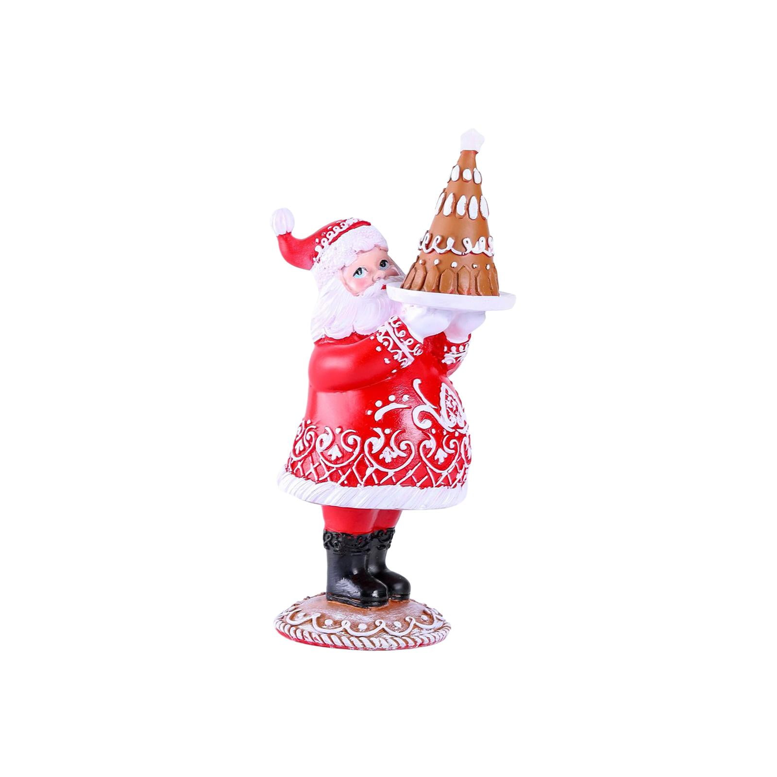 Resin Santa Claus Figure Santa Claus Miniature Figurines Ornaments ...