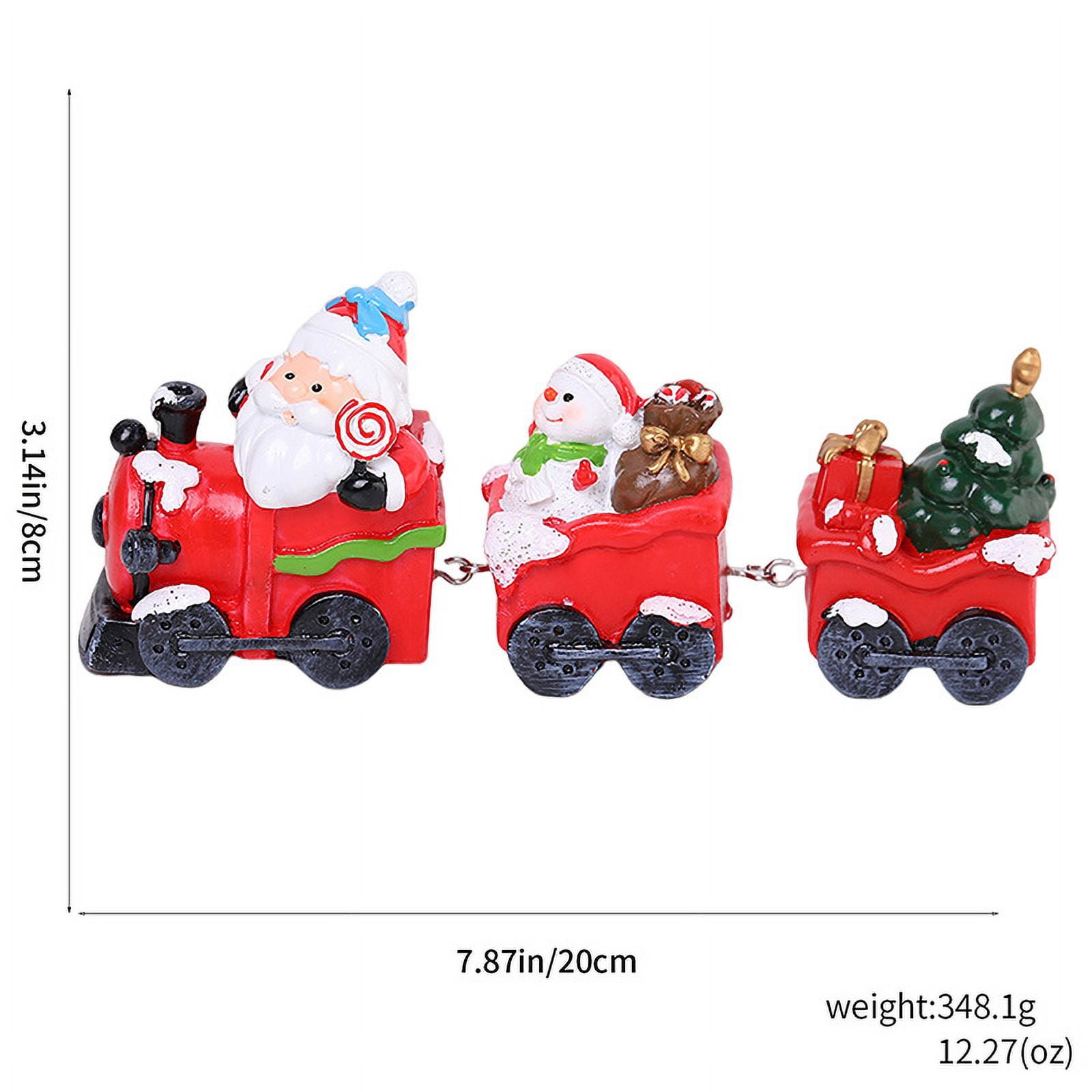 Resin Santa Claus and Reindeer Cartoon Figurines Set, Christmas Holiday ...