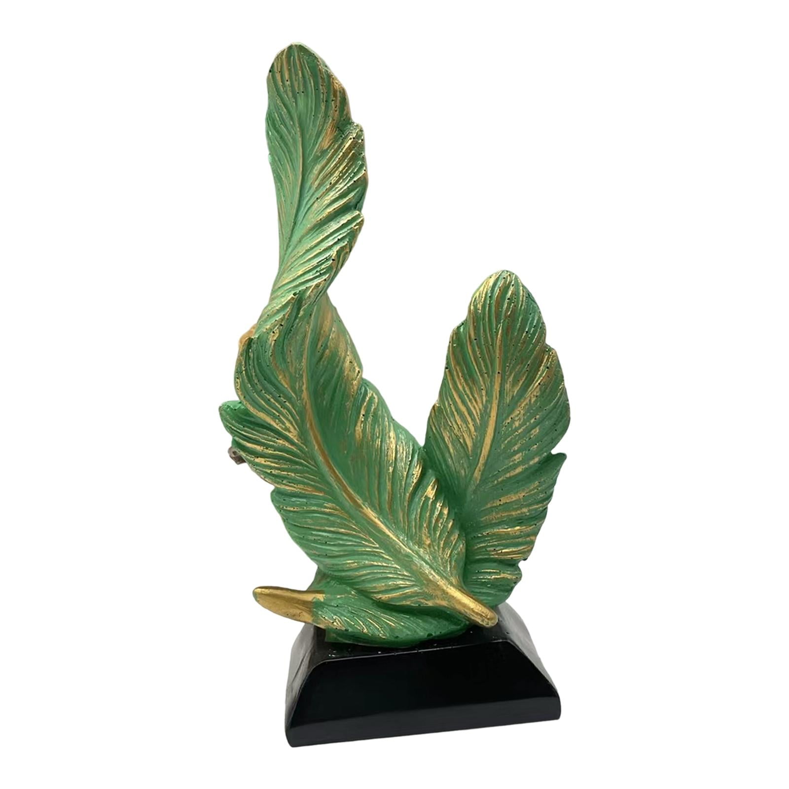 Resin Sculpture Double Feather Statue Centerpiece Lightweight Portable ...