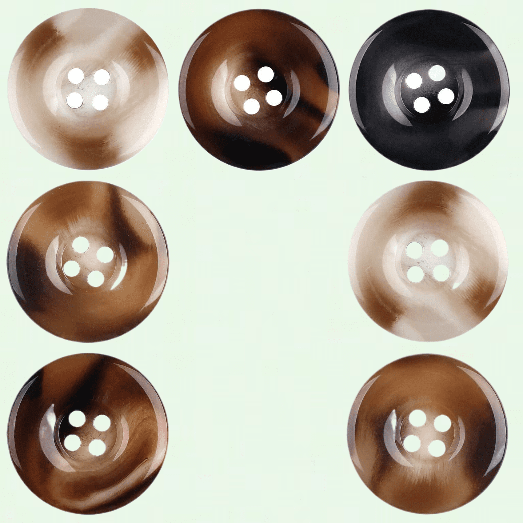 Resin Sewing Buttons Set of 30, 25mm/1 inch Round Buttons in 4 Assorted ...