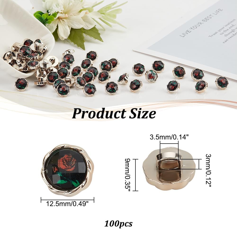 Resin Shank Buttons with ABS Plastic Findings 1-Hole Flat Round with ...