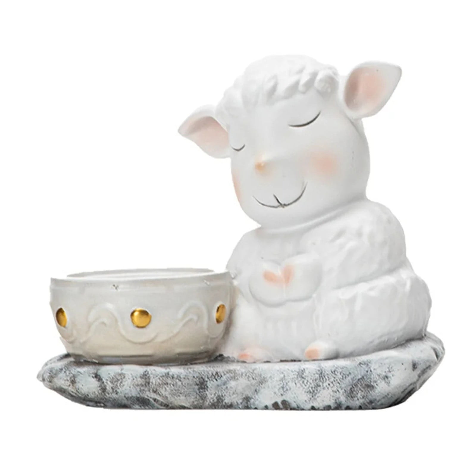 Resin Sheep Candelabra with Tealight Holders - Arabic Lamb Centerpiece ...