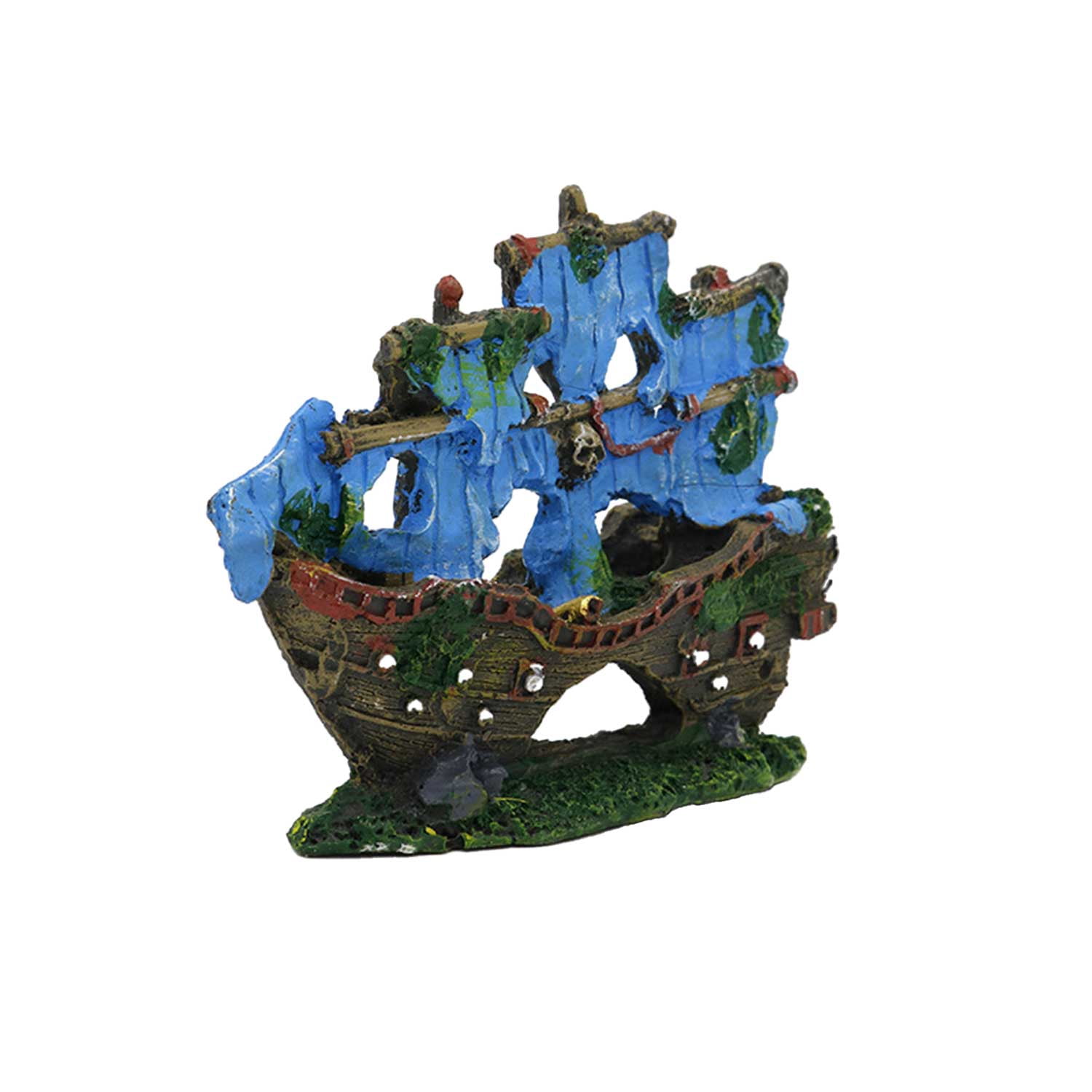 Resin Ship Decor for Aquarium - 5 Style Options (Pirate Ship, Sunken ...