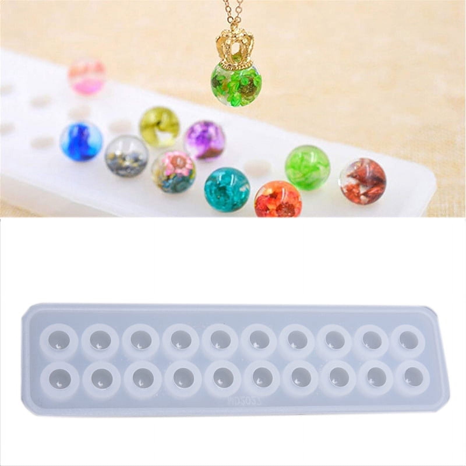 Resin Silicone Ball Beads Mold Pendant Mould DIY Craft Jewelry Making T ...
