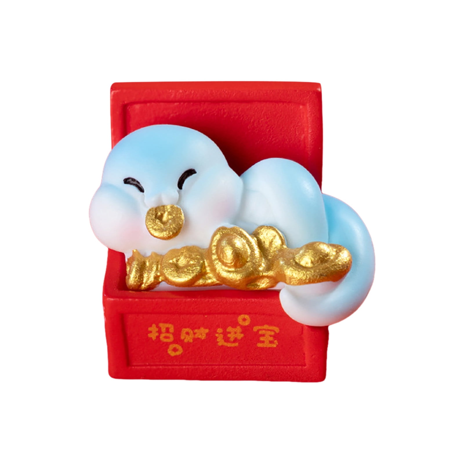 Resin Snake Statue Small Snake Sculpture Model Cartoon Chinese Animal ...