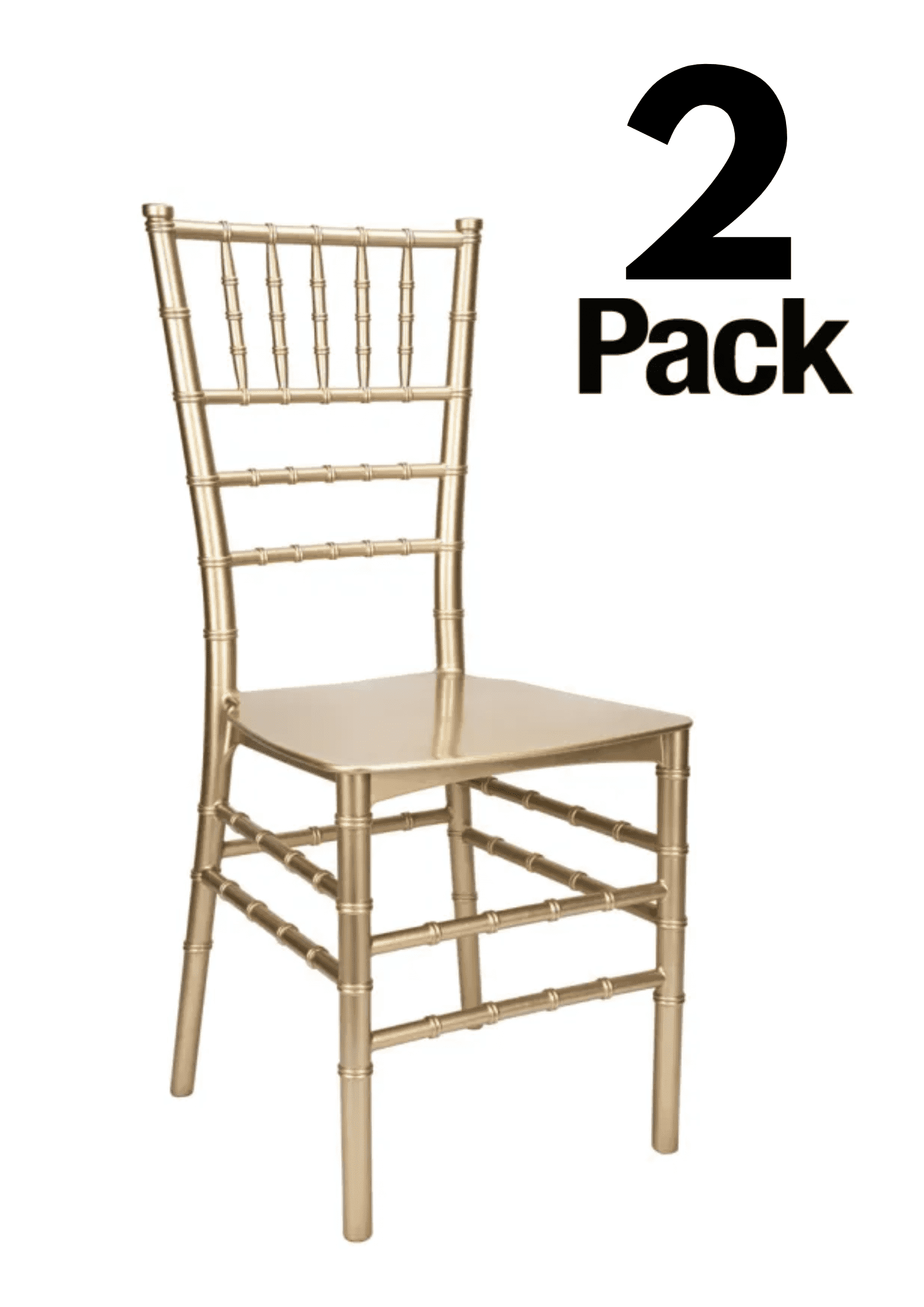 Resin Sparkling Champagne Gold Mono-Thin Chiavari Chair by Chivari, 2 ...