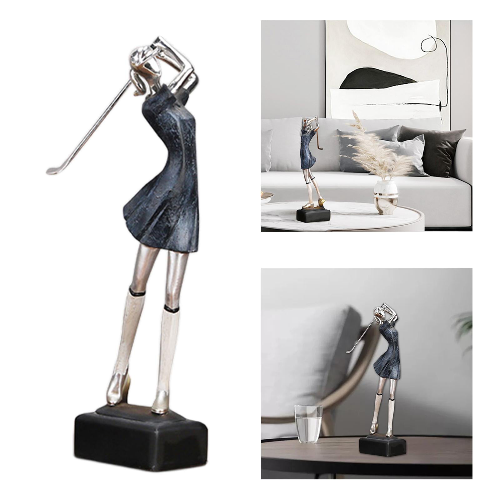 Resin Sports Figure Creative Crafts Golfer Sculpture Home Tabletop ...