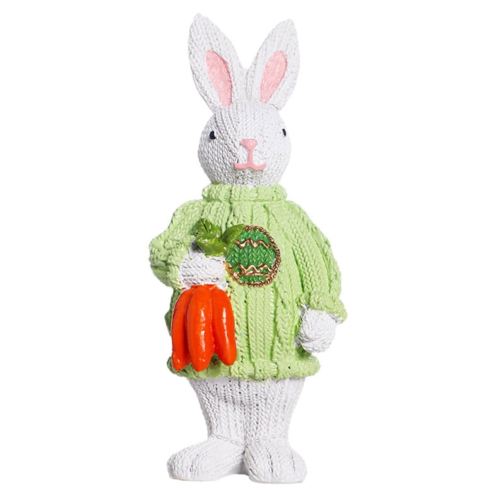 Resin Spring Rabbit Beautiful Desk Animal Model Safe Toy Gift for Kids ...