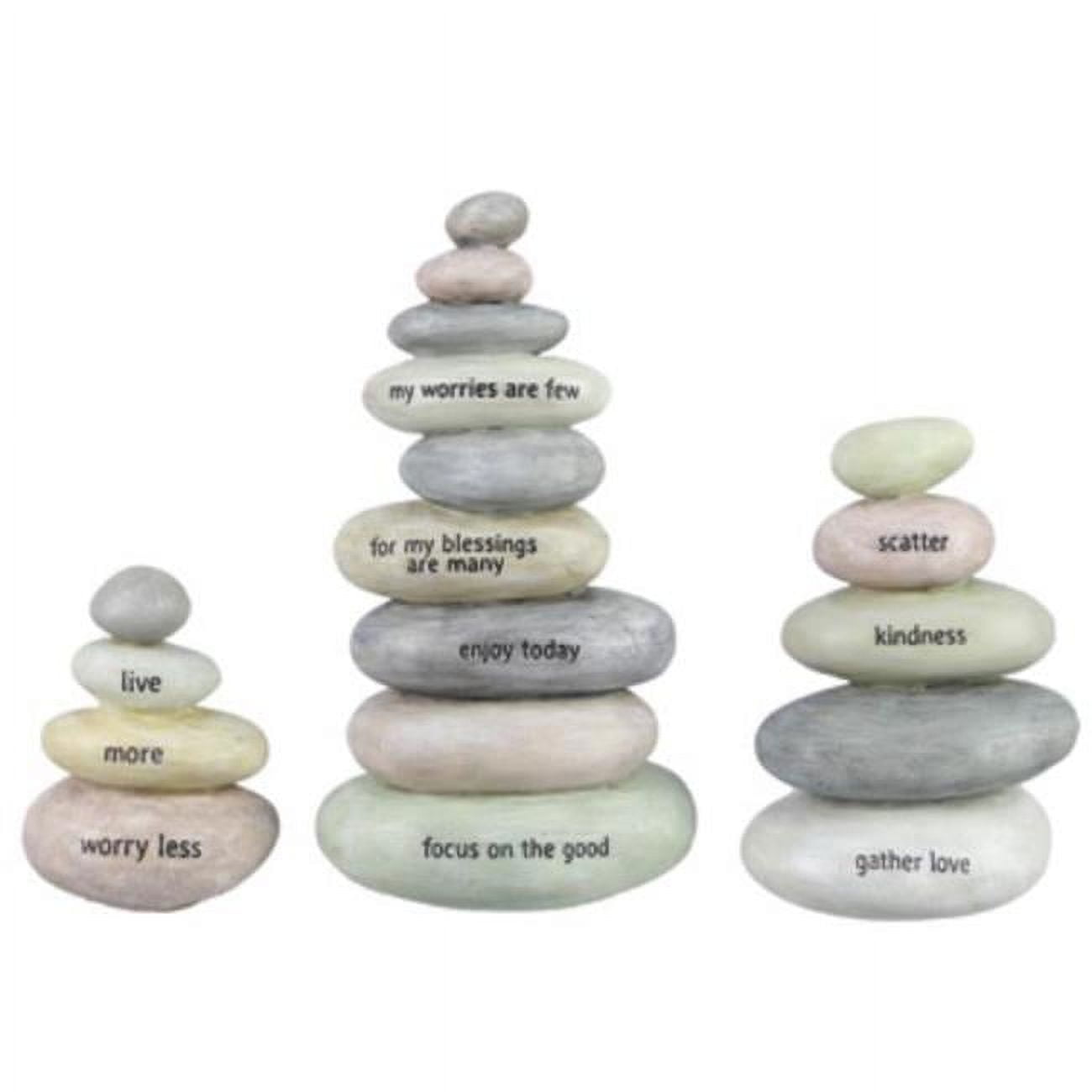 Resin Stacked River Rocks Figurine Set - 3 Piece - Walmart.com