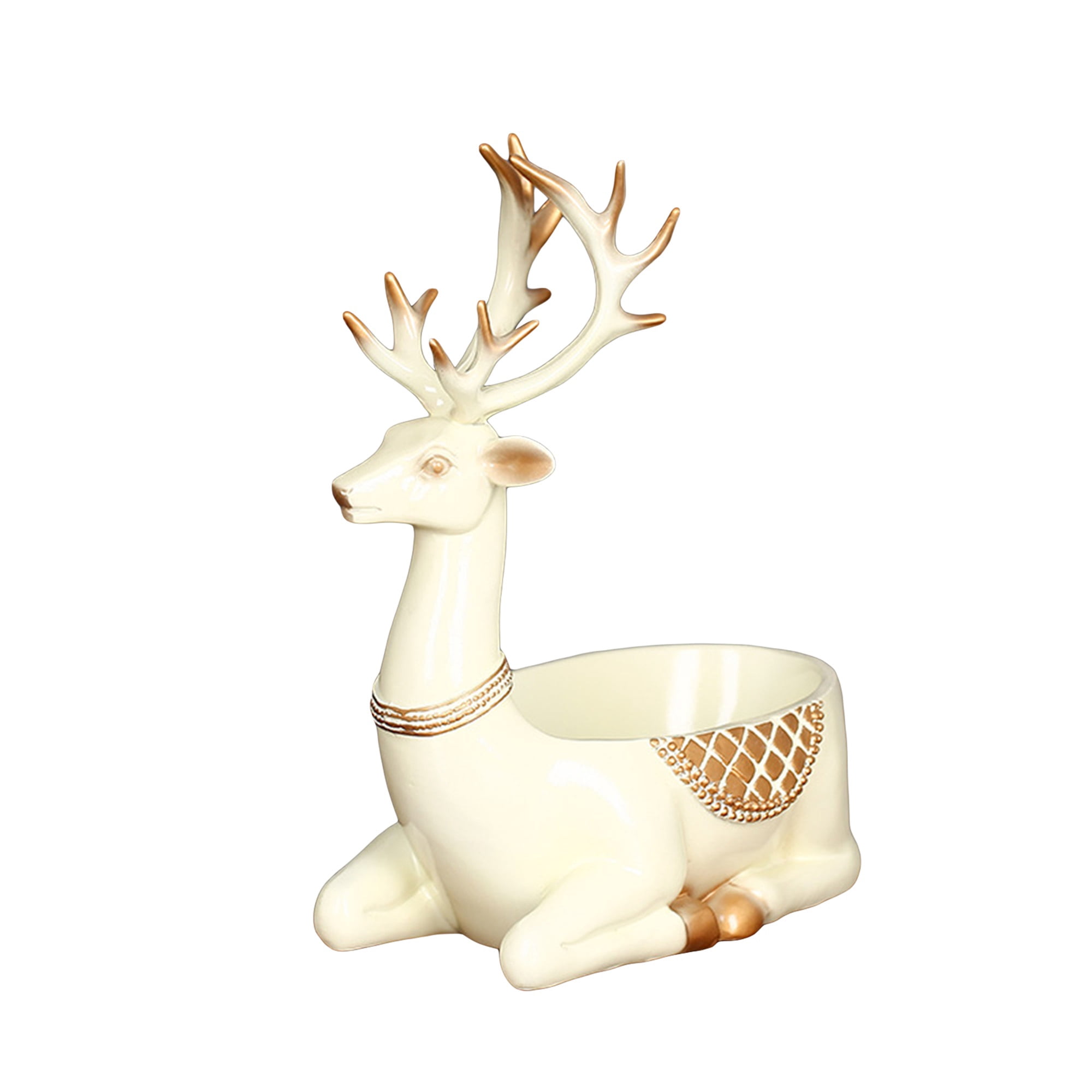 Resin Statue Entrance Organizer, Christmas Reindeer Desktop Figurines ...