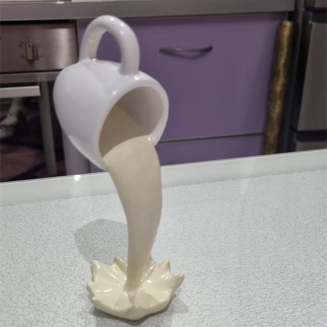 Resin Statues Floating Coffee Cup Art Sculpture Kitchen Home Decor ...