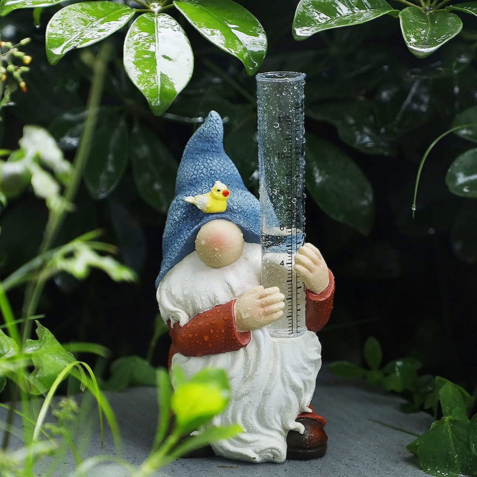 Resin Test Tube Dwarf, Plastic Rain Gauge Resin Dwarf Garden Statue ...