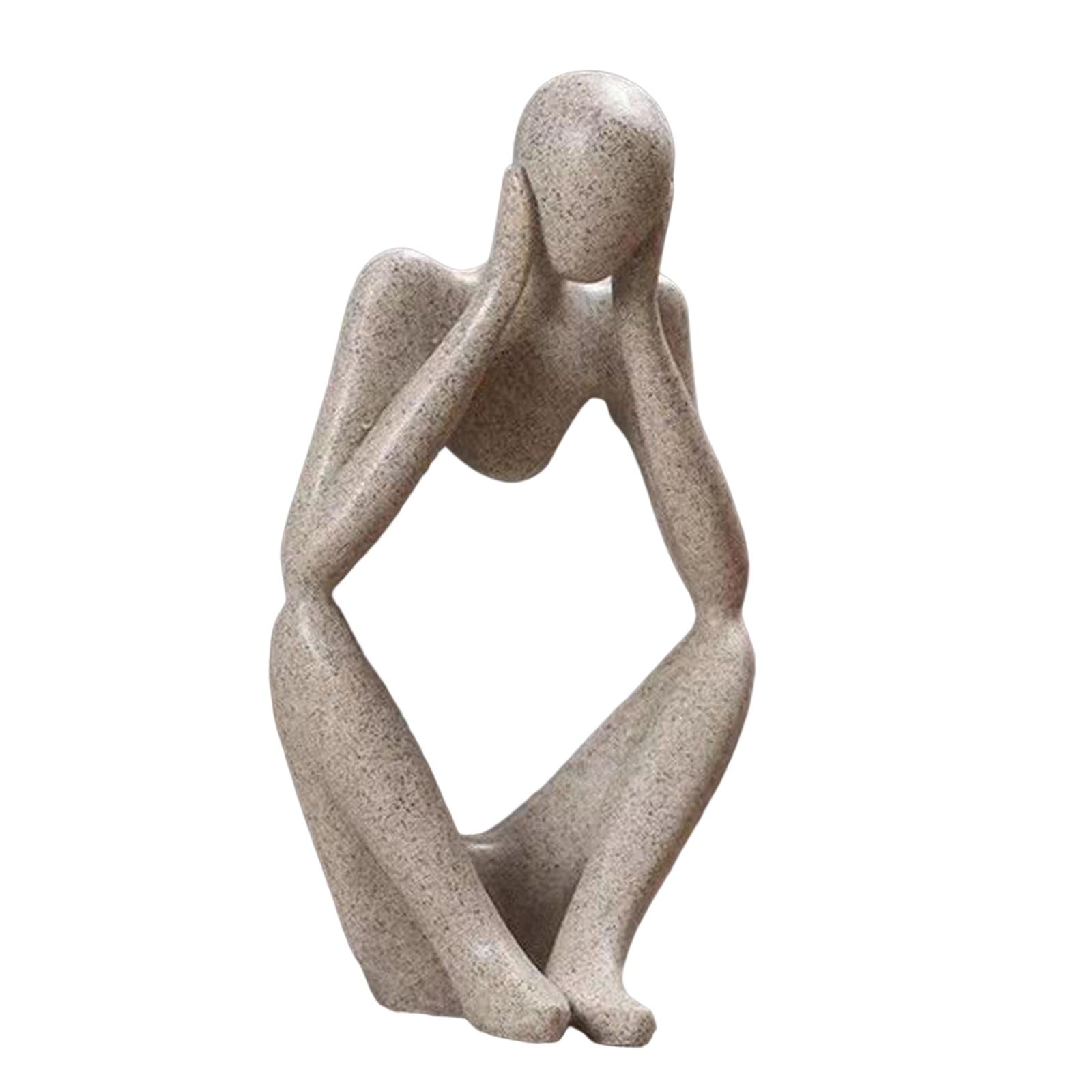 Resin Thinker Sculpture Thinking Man Statue Modern Crafts Elegant ...