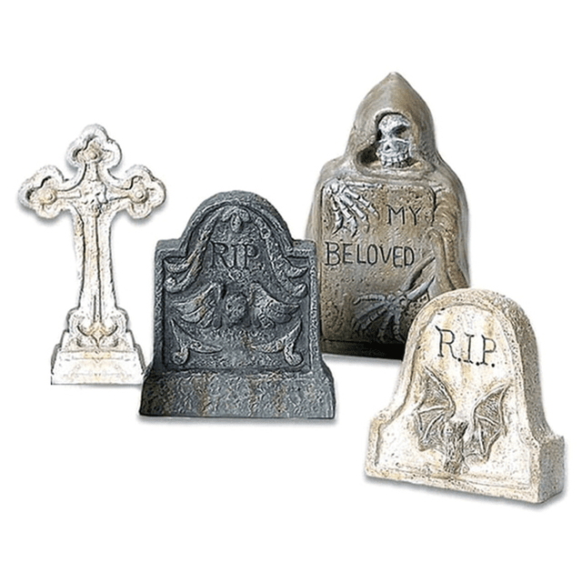 Resin Tombstones Ornaments Village Collections Tombstones Figurine Set ...