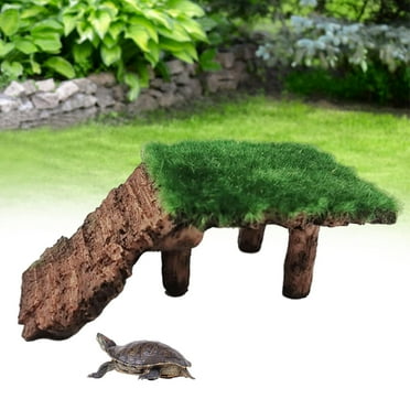 Deluxe Aquatic Turtle Tank, Reptile Habitat with Basking Ramp ...