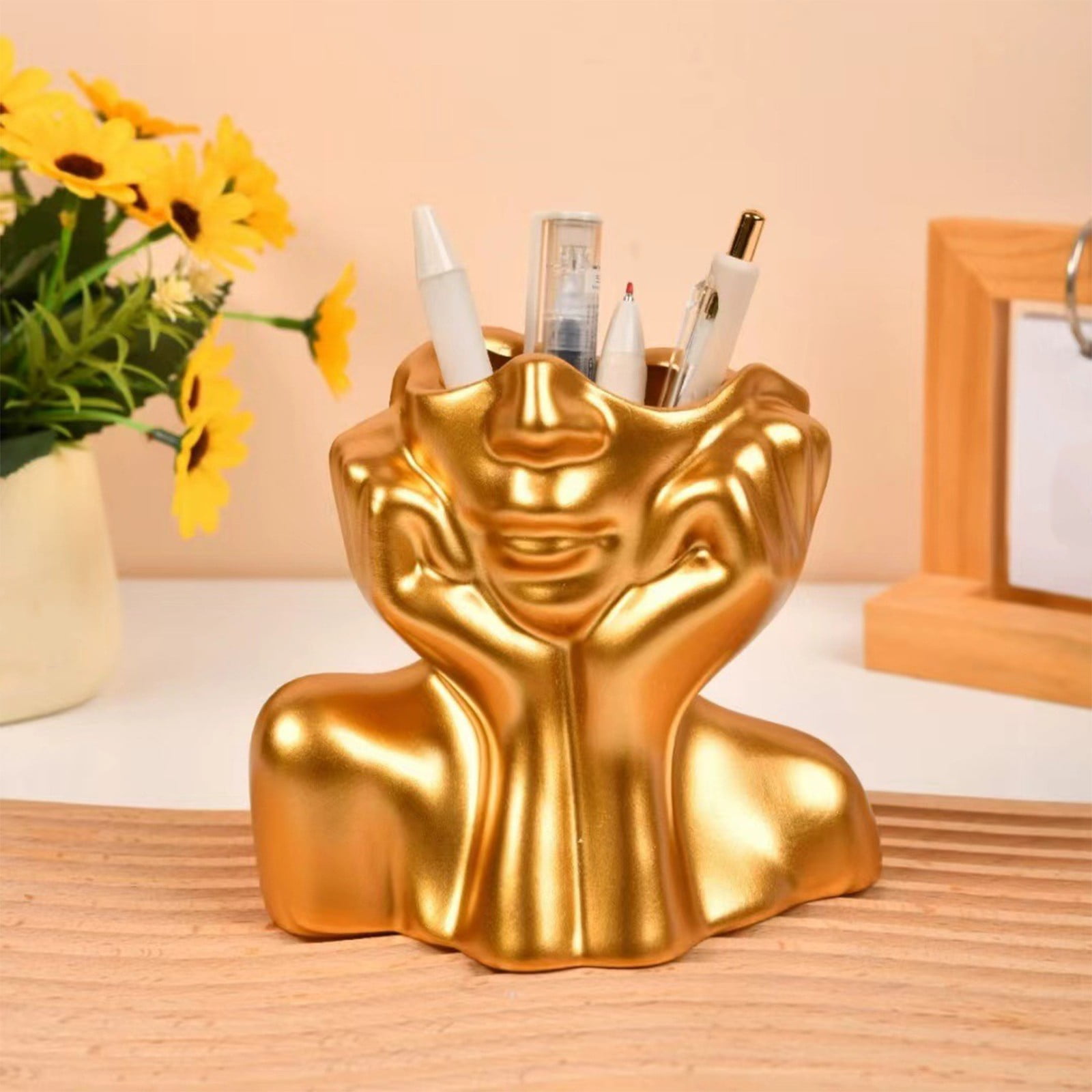 Resin Vase Pen Container | Flower Arrangement Decorative Vase ...