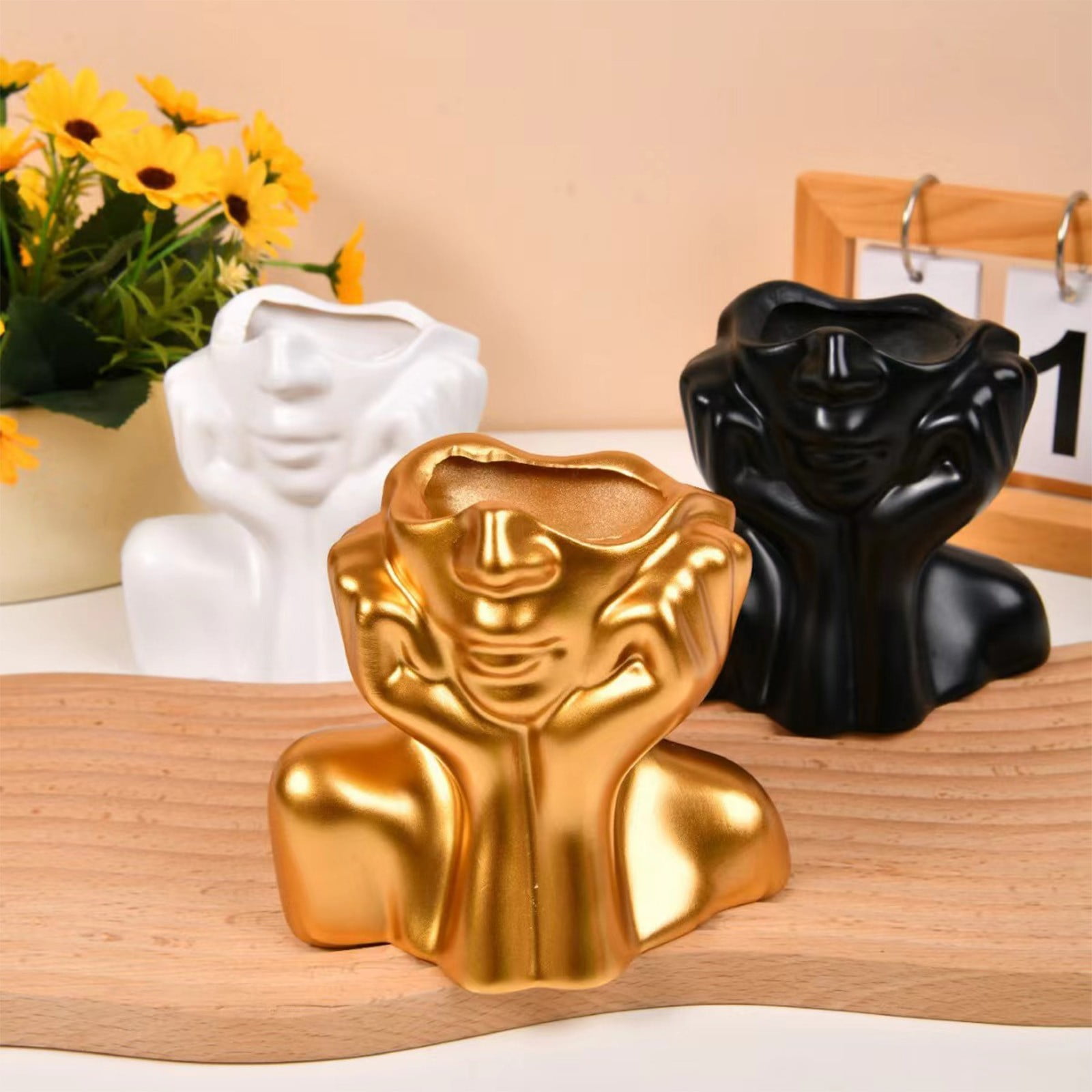 Resin Vase Pen Container | Flower Arrangement Decorative Vase ...