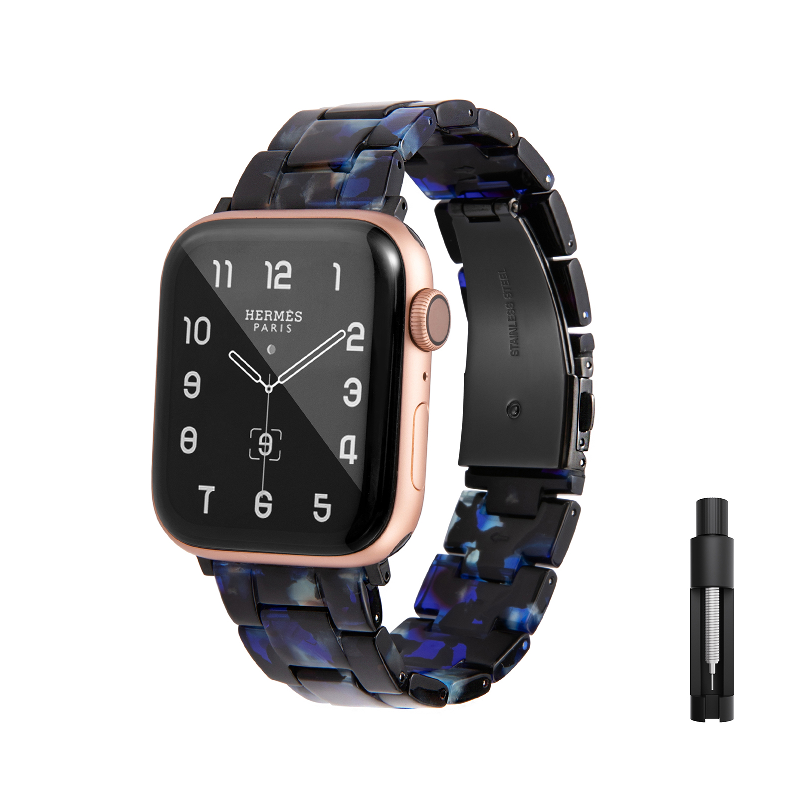 Resin Watch Band Compatible with Apple Watch band 38mm 40mm 41mm Thin ...