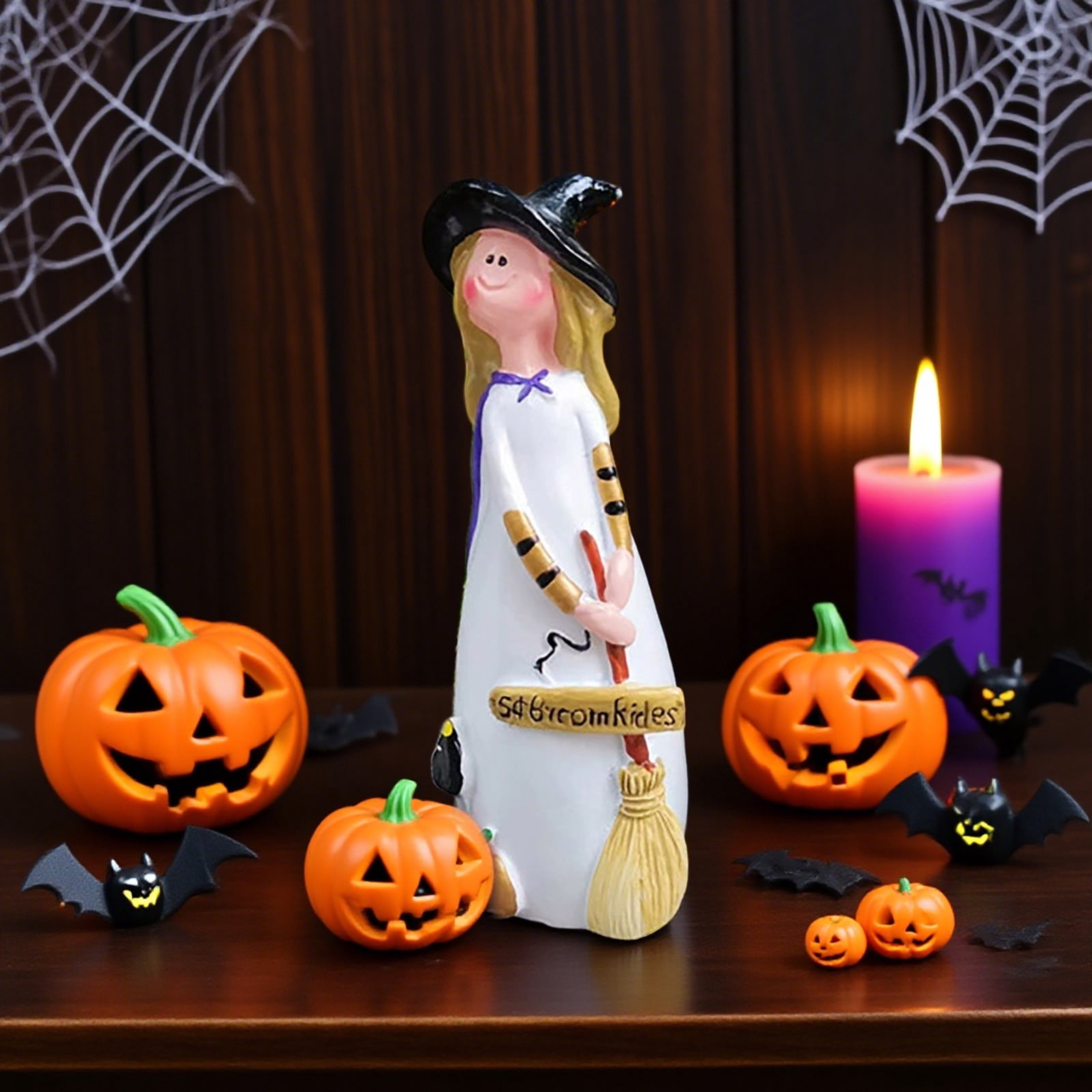 Resin Witch Decorative Resin Statue Ornaments Cute Family Holiday ...