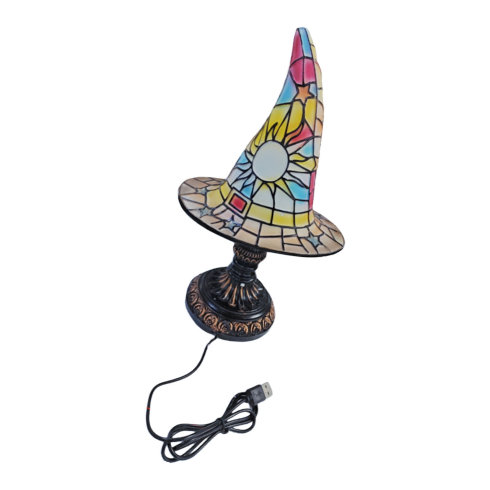 Resin Witch Hat Bedside Lamp Night Light for Kids Room, Living Room ...