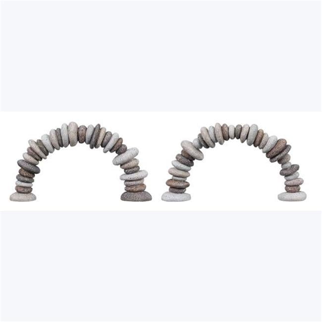 Resin Zen Half Circle Tabletop Rocks Garden Decor, Assorted Color - 2 ...