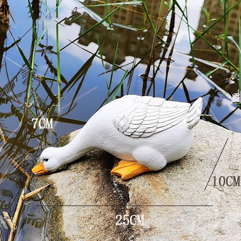 Resin duck statue decoration suitable for outdoor, patio and pond ...