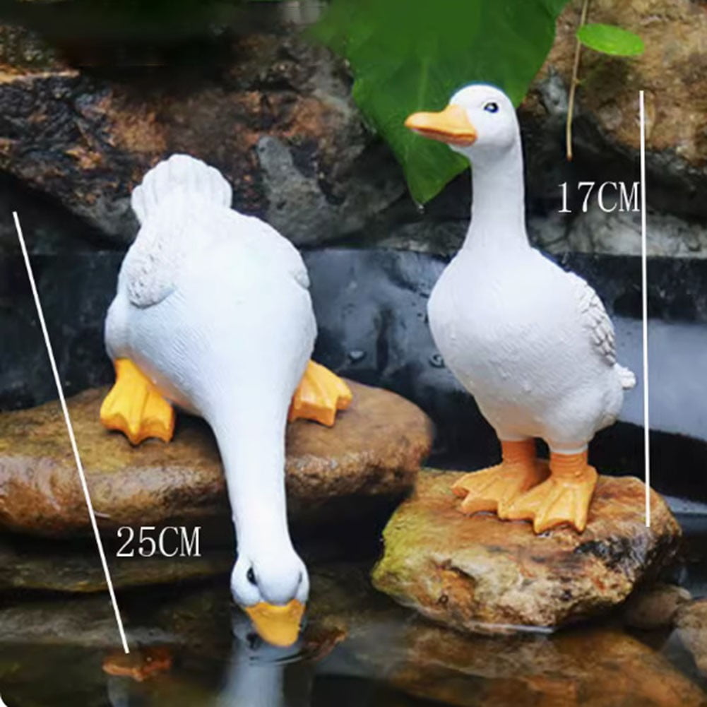 Resin duck statue decoration suitable for outdoor, patio and pond ...
