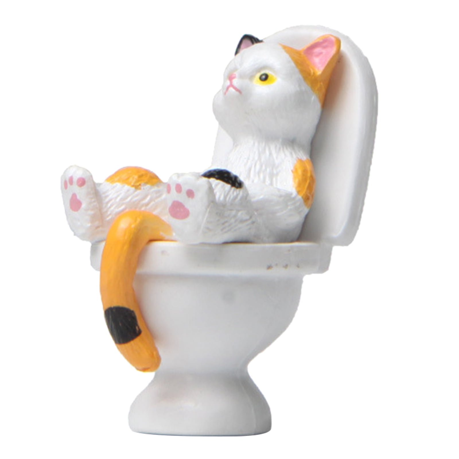 Resin on Toilet Landscaping Ornaments Cartoon Figurine for Home ...