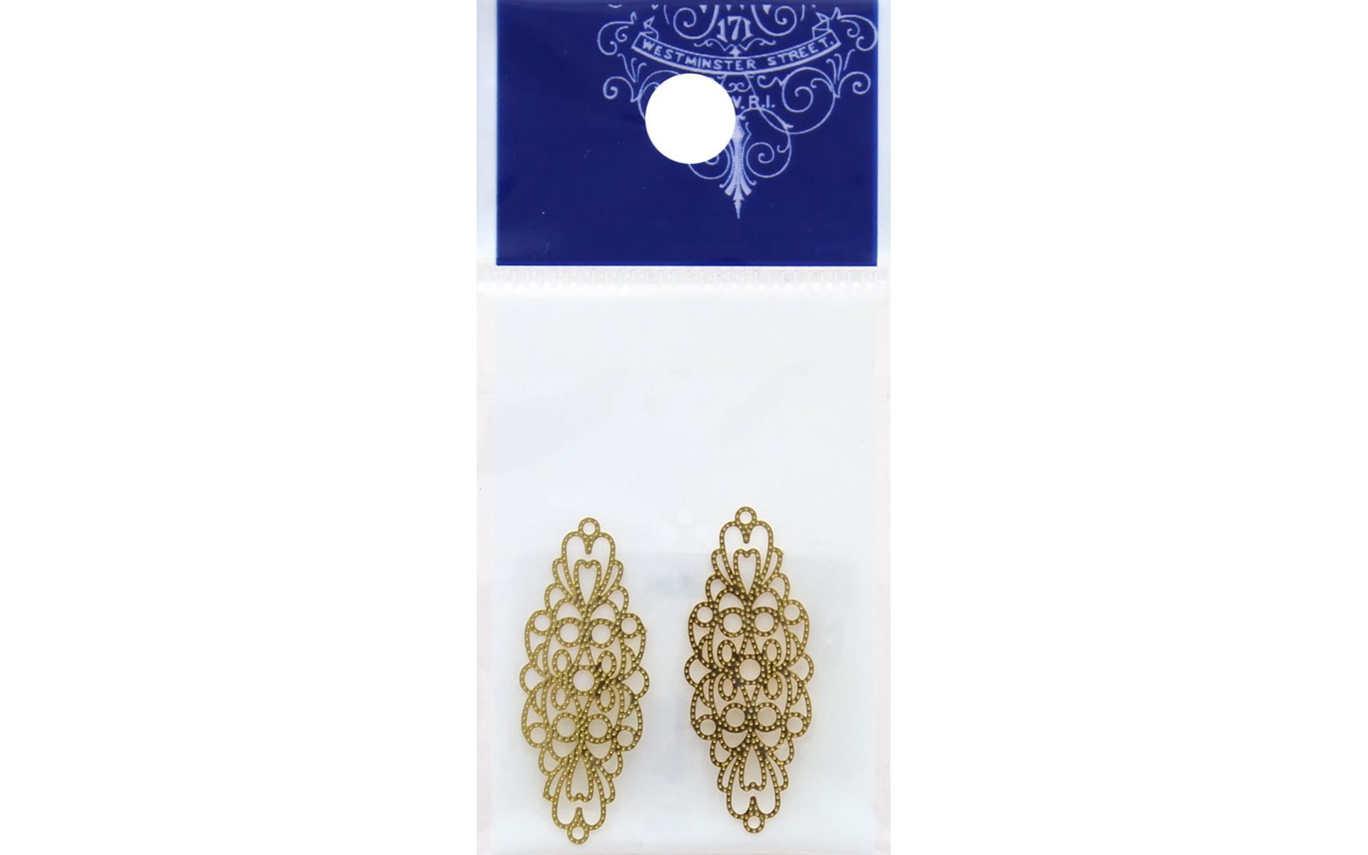 Resinate Charm Openwork Oval Large Gold 2pc - Walmart.com