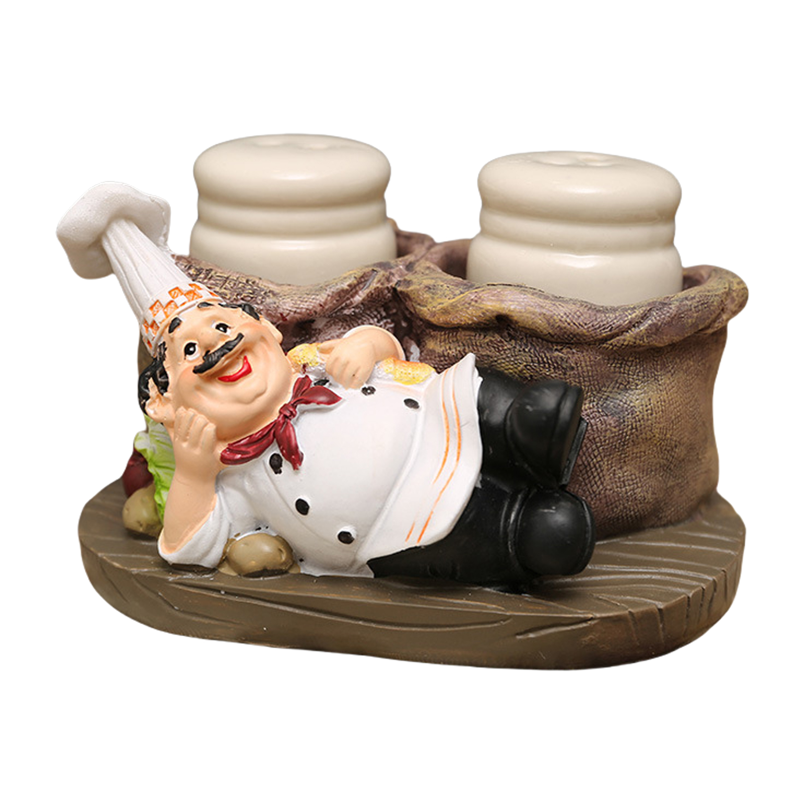 Resins Chefs Peppers Bottle Salts Dispenser Figurine Ornament 2 ...