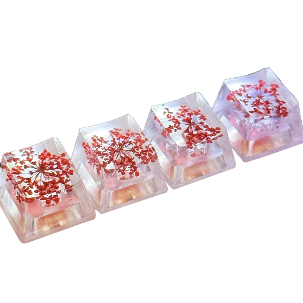 Resins Keycap Leaves Dry Flowers Translucents ESC Keycap for Mechanical ...
