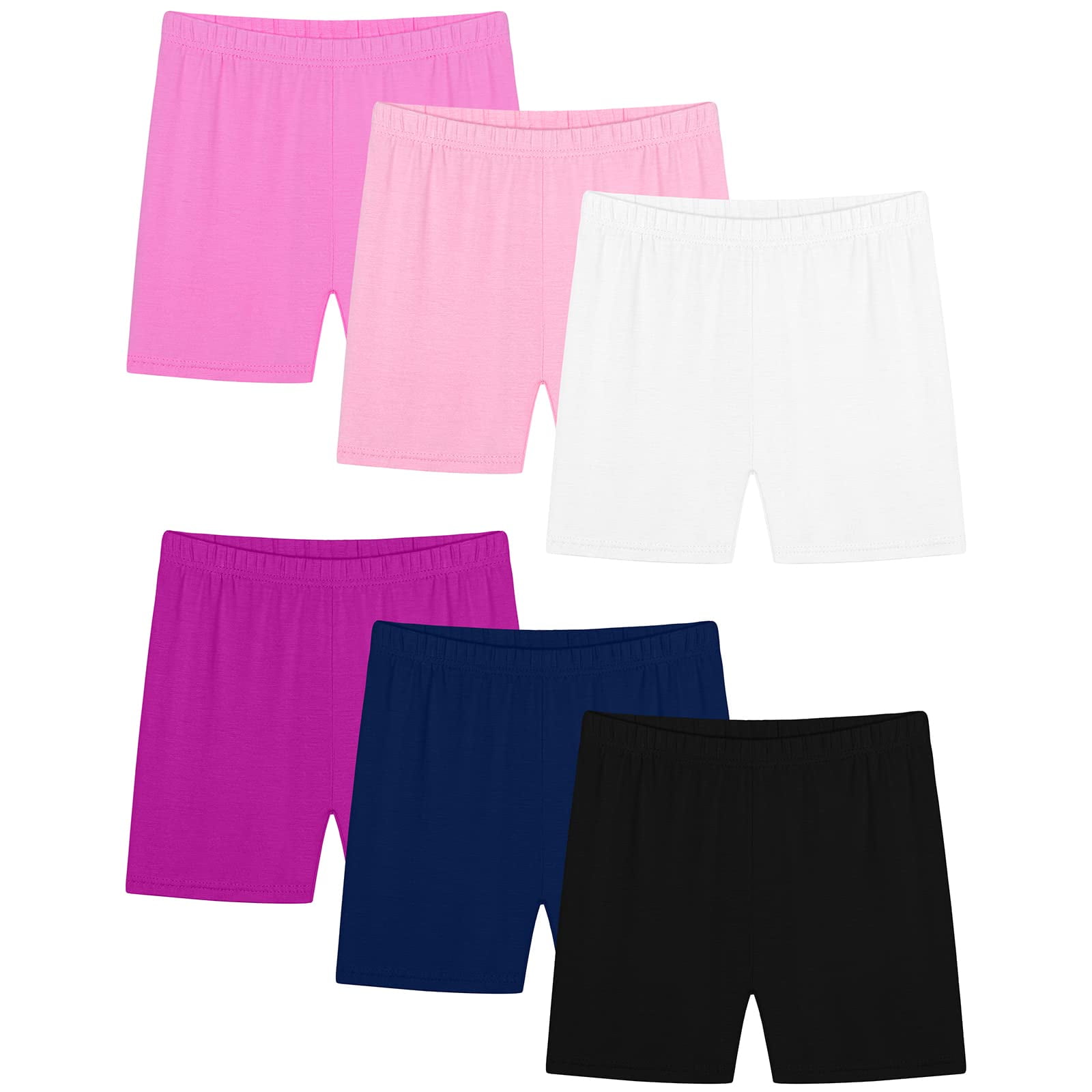 Resinta 6 Pack Dance Shorts Girls Bike Short Breathable and Safety 6 ...