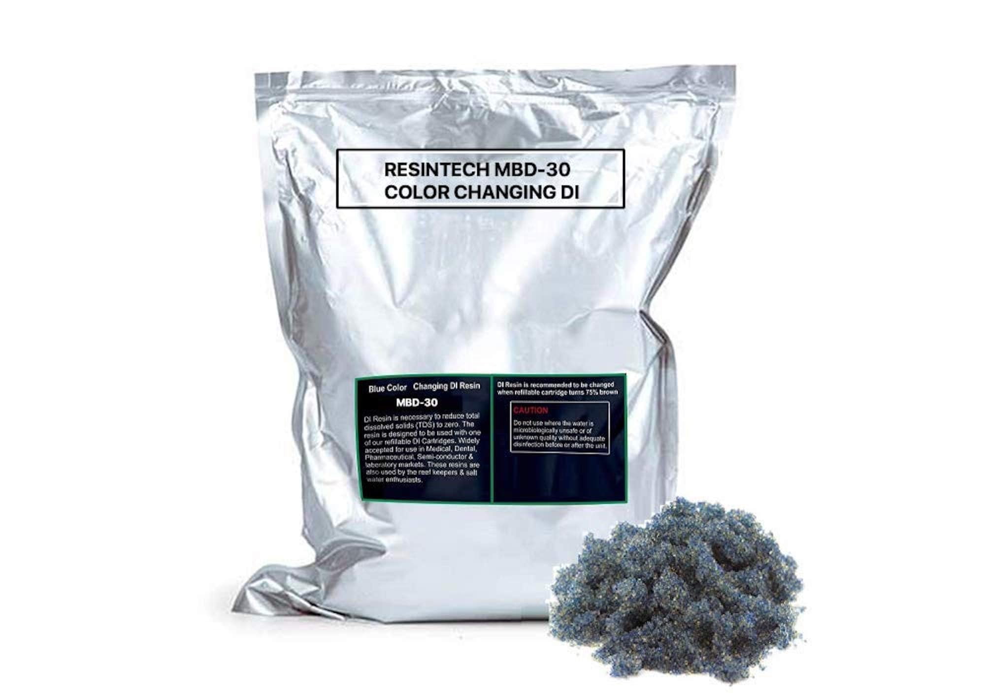 Resintech MBD-30 Nuclear Grade Mixed Bed DI Resin, 5LB, 5 lb, Green or ...
