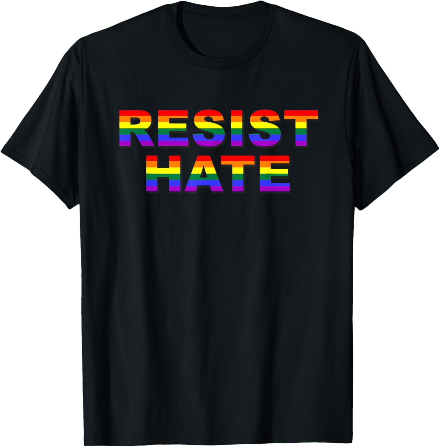 Resist Hate | Rainbow Equality Unity T Shirt - Walmart.com