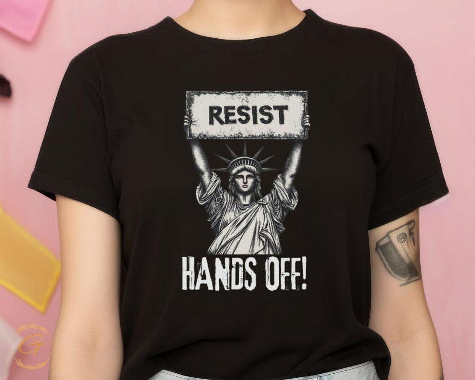 Resist Liberty Statue T-Shirt, Hands Off Protest Shirt, Empowerment ...