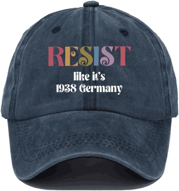 Resist Like It's 1938 Germany Hat Reject Fascism Cap Unisex Baseball ...