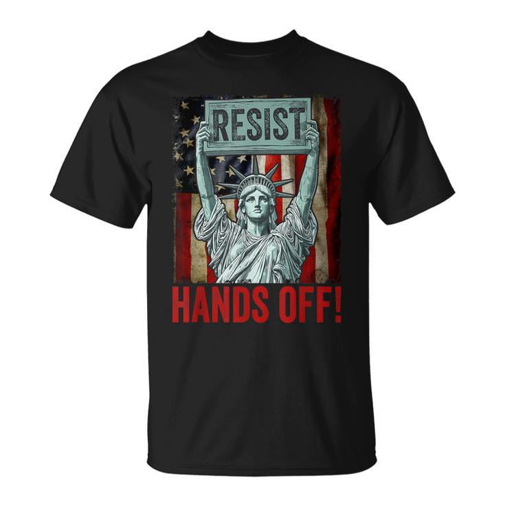 Resist Resistance T-Shirt – Statue of Liberty Hands Off Protest Tee ...