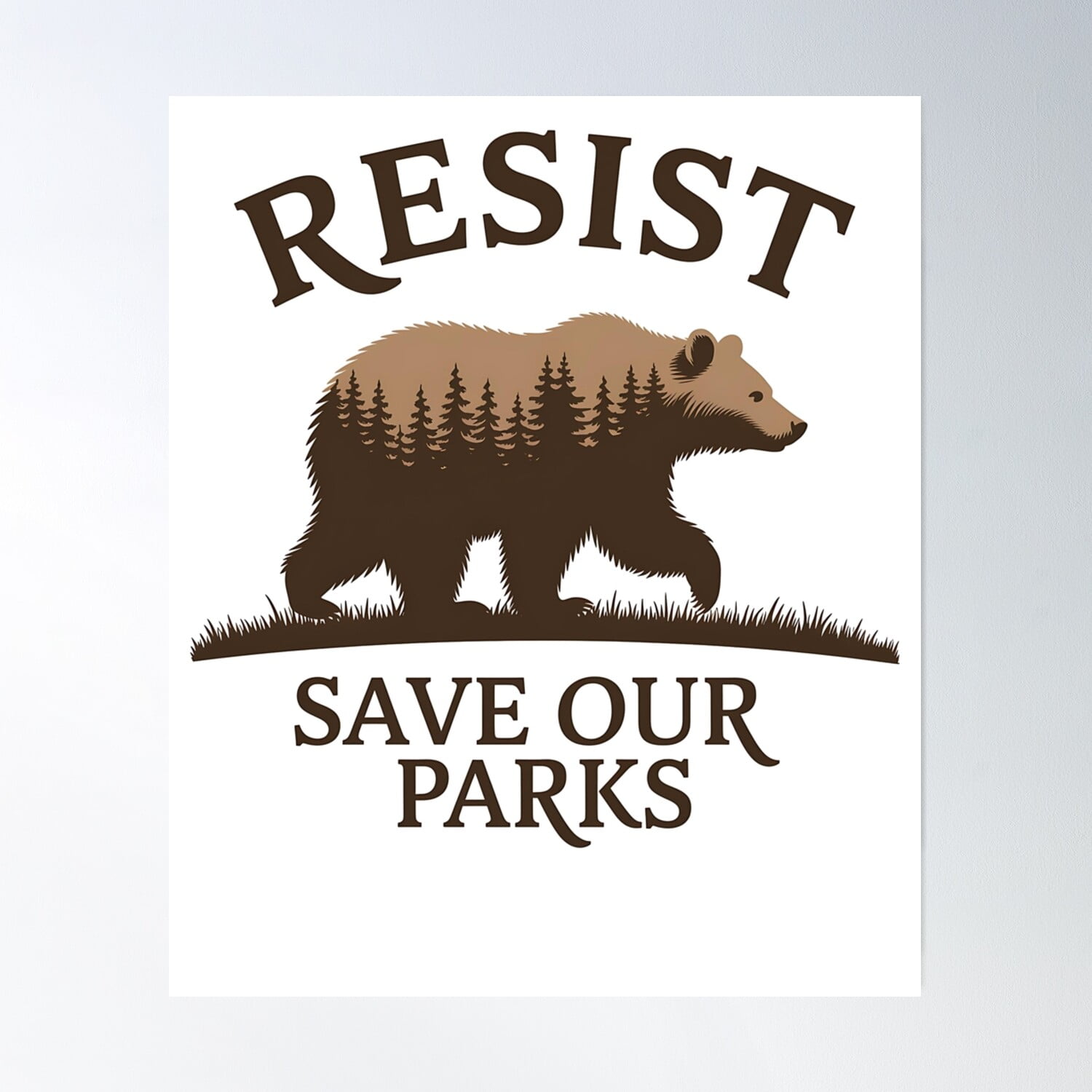 Resist – Save Our Parks Bear Design | Protect National Parks & Wildlife ...