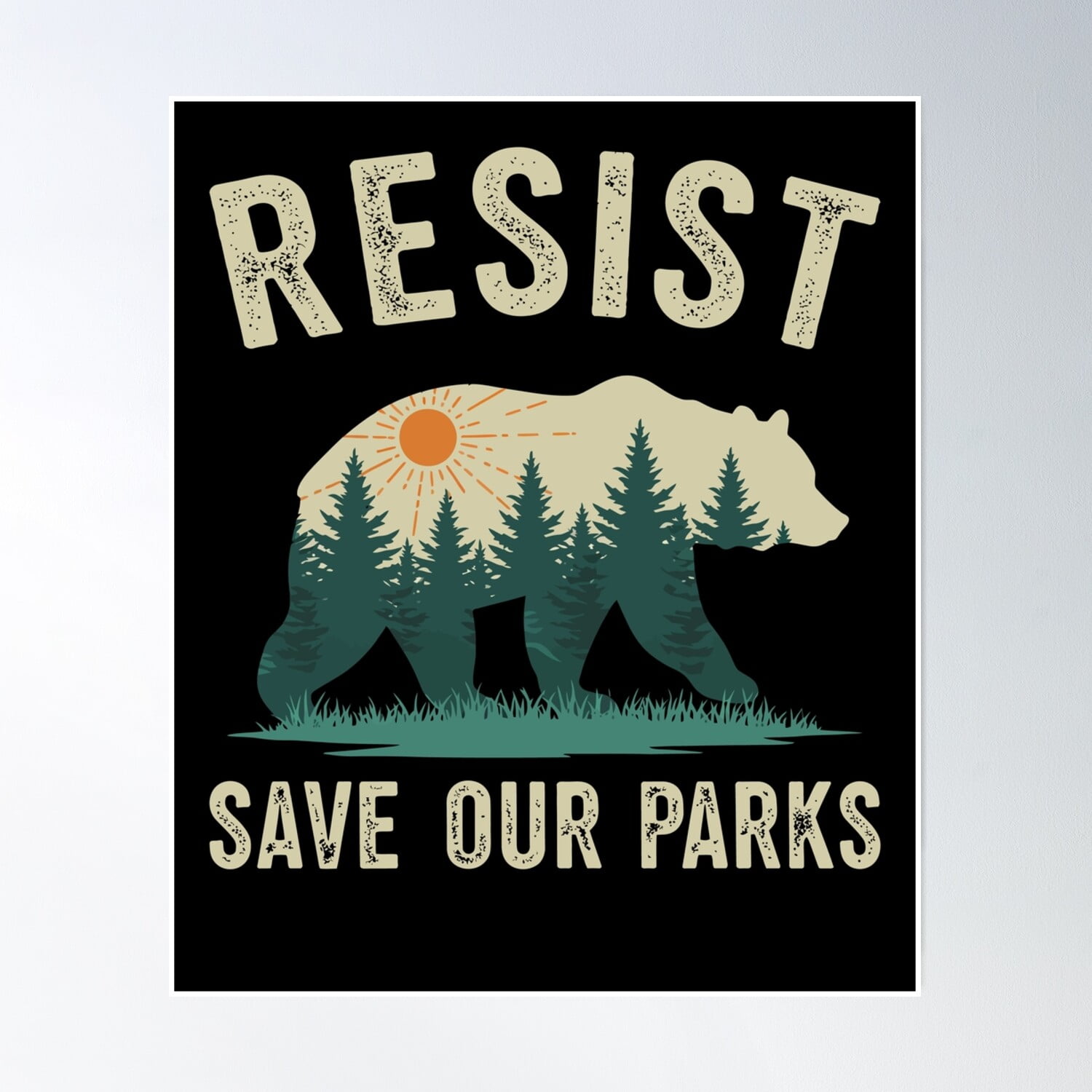 Resist Save Our Parks Poster Wall Art, Modern Wall Decor, 12x18 ...
