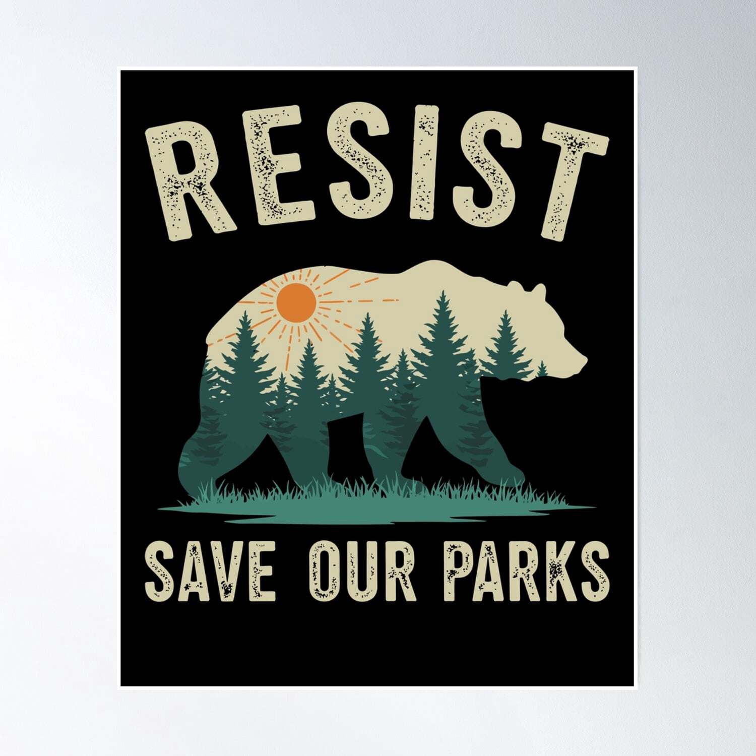 Resist Save Our Parks Poster Wall Art, Modern Wall Decor, 16x24 ...