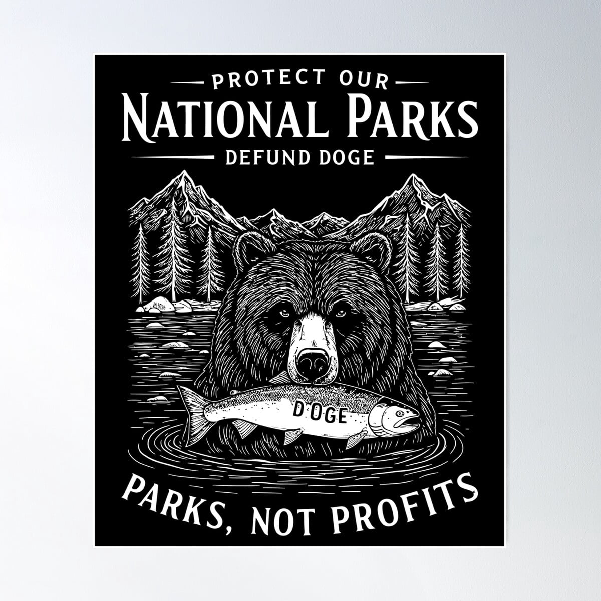 Resist Save Our Parks Poster Wall Art, Modern Wall Decor For Living ...