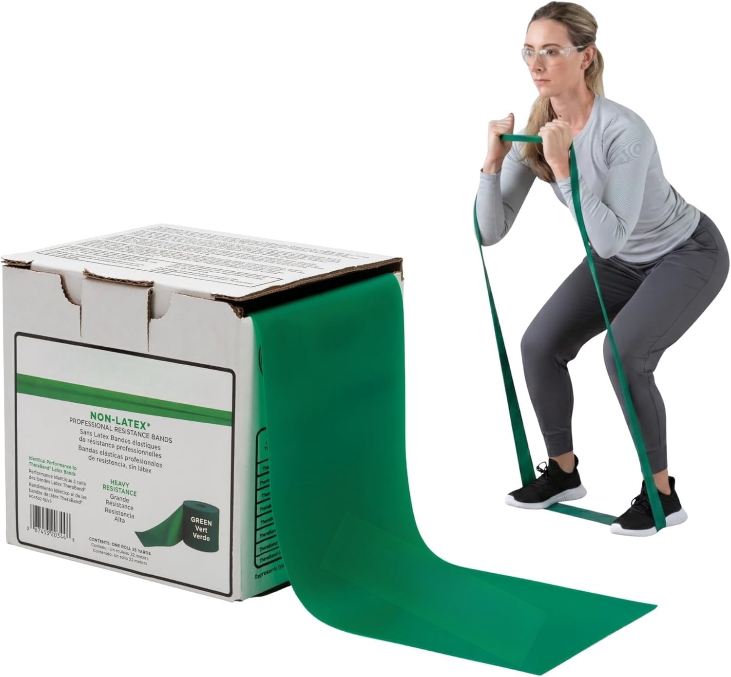 Resistance Band 25 Yard Roll, Non-Latex Professional Elastic Stretch ...