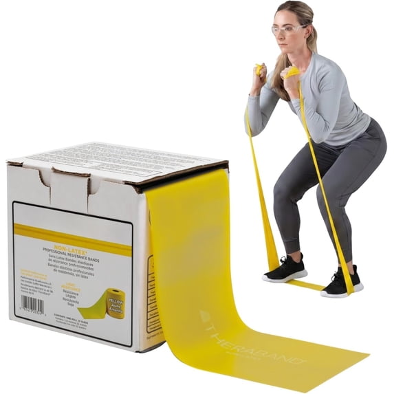 Resistance Band 25 Yard Roll, Non-Latex Professional Elastic Stretch ...
