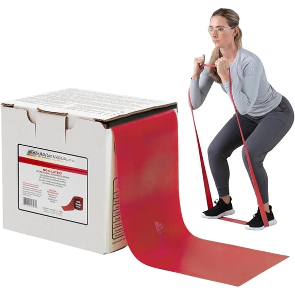 Resistance Band 25 Yard Roll, Non-Latex Professional Elastic Stretch ...