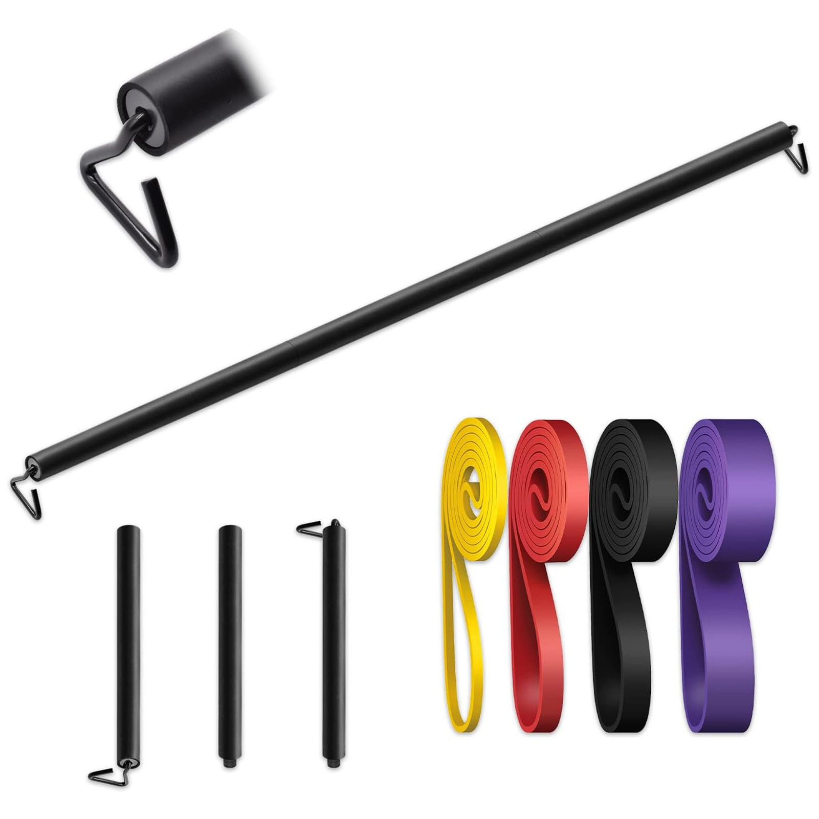 Exercise bar with tubing, padded, unweighted - Walmart.com