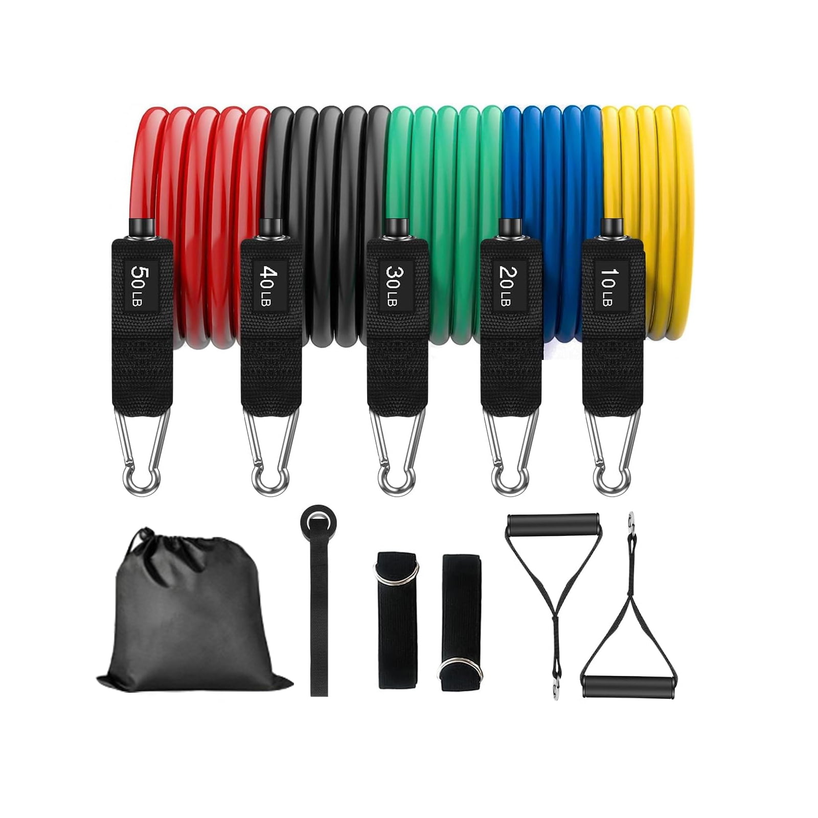 Ricihene Resistance Exercise Bands with Ankle Straps (25 Count ...