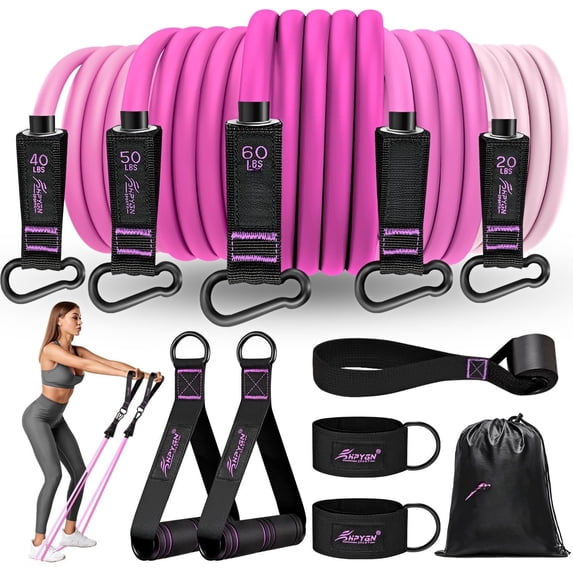 Resistance Bands, Exercise Bands with Handles, Fitness Bands, Workout ...