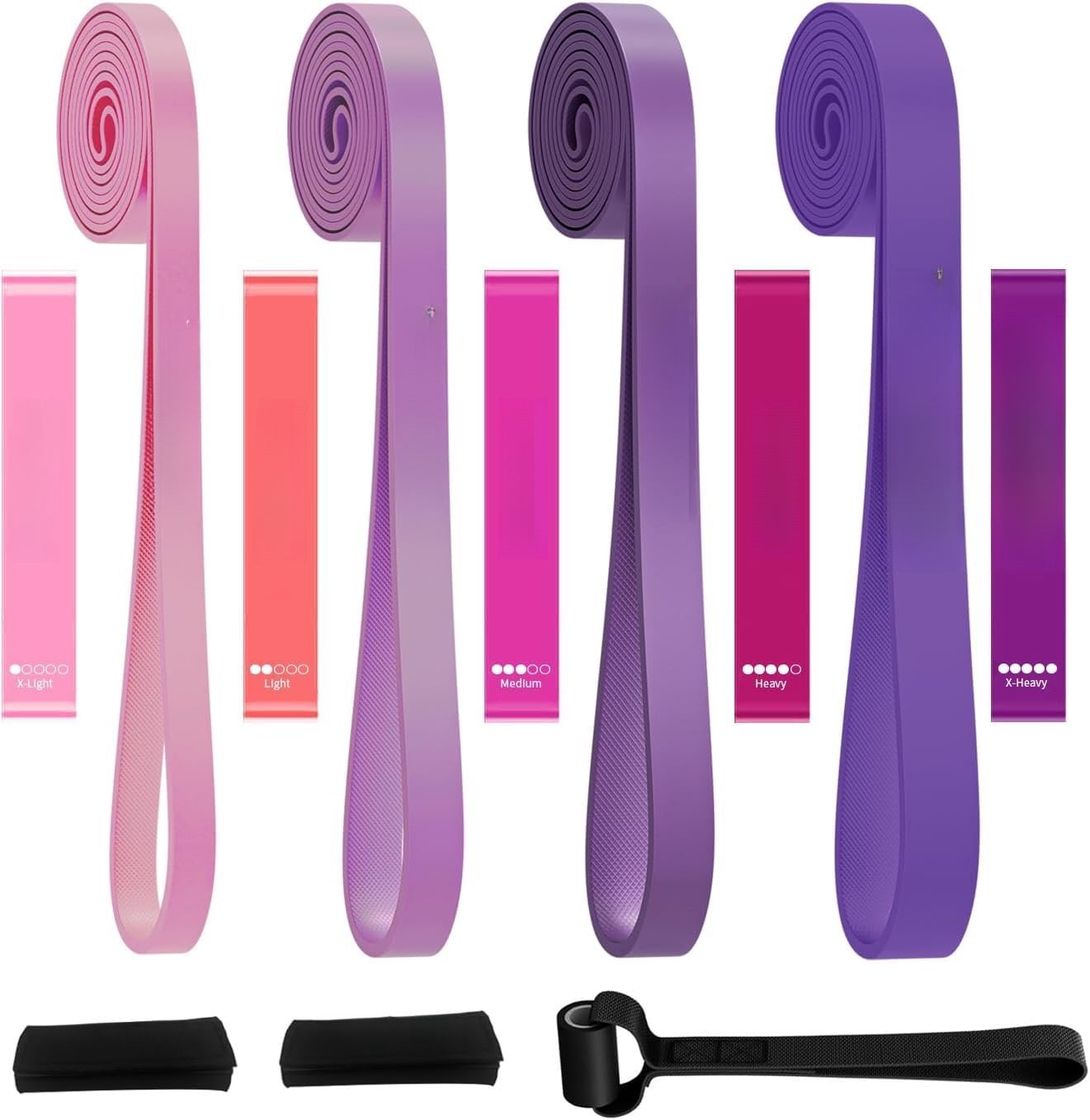 Resistance Bands, Exercise Bands with Handles,Pull Up Assist Bands ...