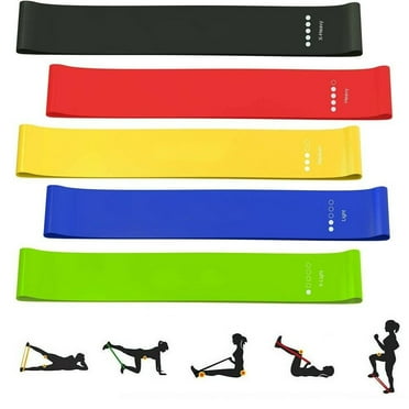BalanceFrom Resistance Loop Exercise Bands with Exercise Cards and ...