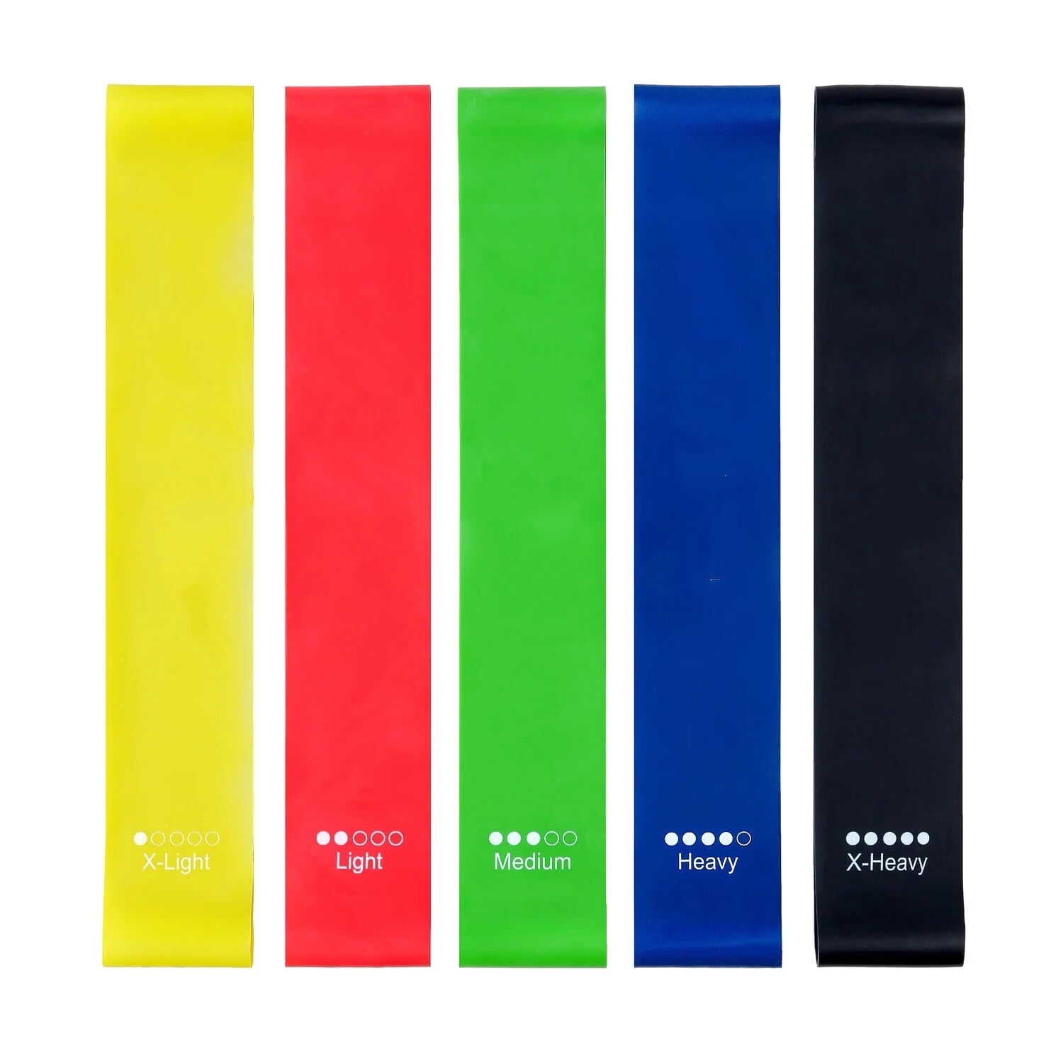 Resistance Bands,Exercise Loop Bands and Workout Bands Set of 5,12-inch ...